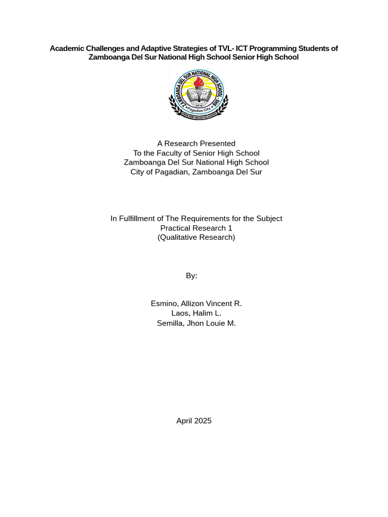 TVL-ICT Student Challenges and Strategies | PDF | Vocational Education ...