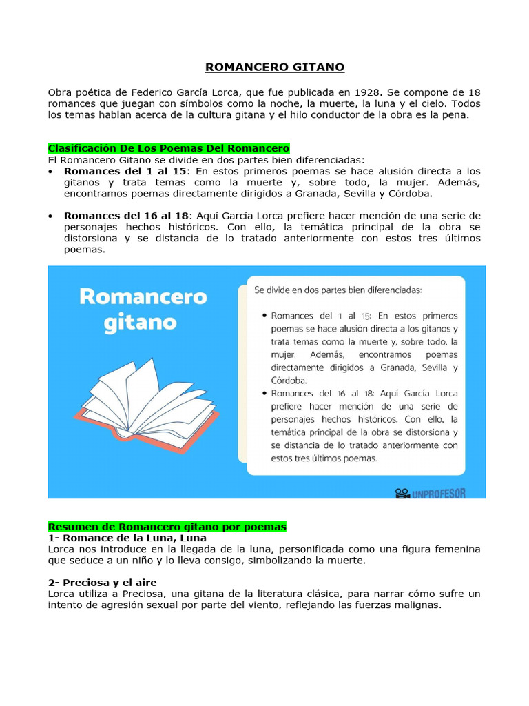 Romancero Gitano 2 | PDF | Federico García Lorca