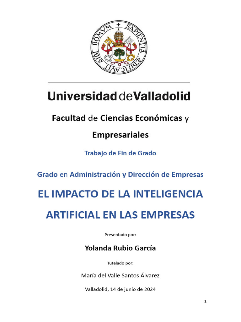 TFG-E-1989 | PDF | Inteligencia artificial | Inteligencia (IA) y semántica