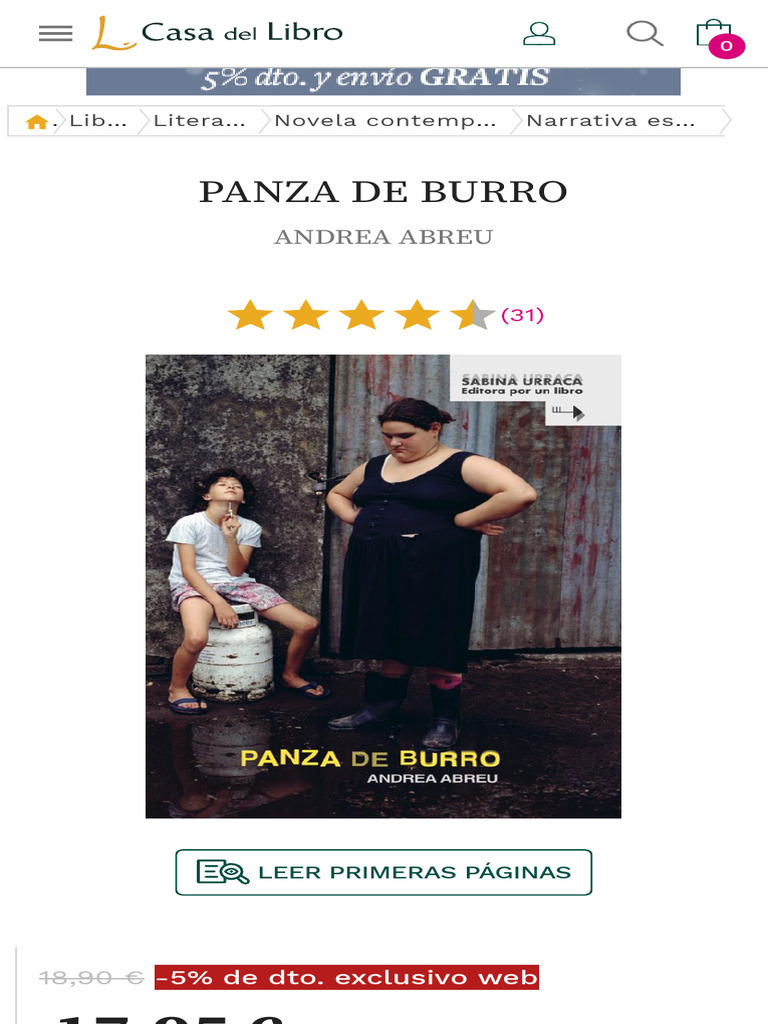 PANZA DE BURRO ANDREA ABREU BARRETT Casa Del Libro | PDF