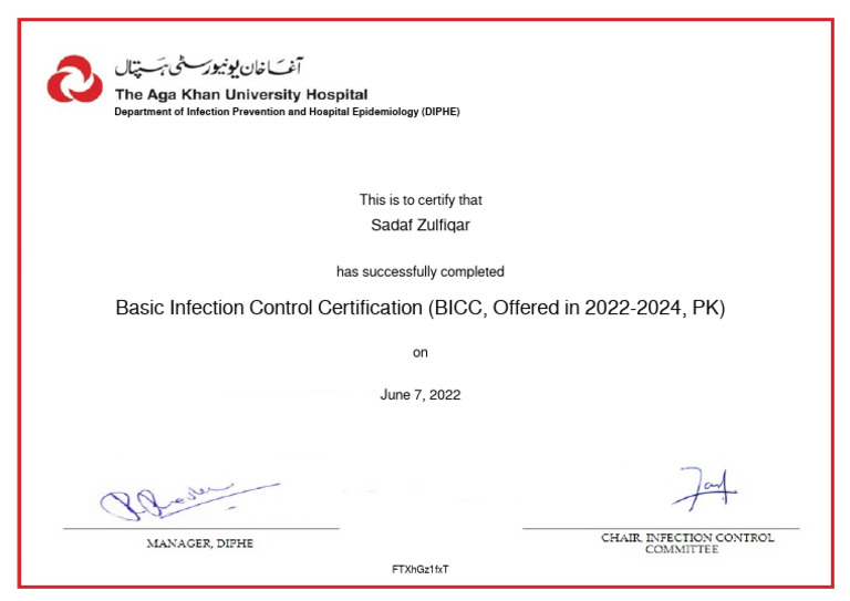 Basic Infection Control Certification 2022 | PDF