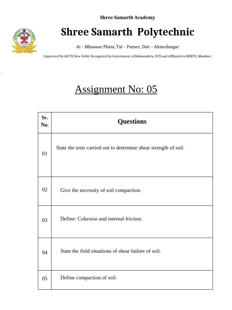 Soil Shear Strength and Compaction Tests | PDF