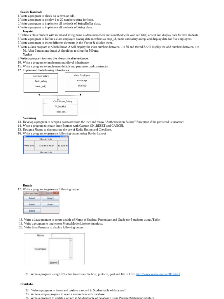 Practical Exam Questions | PDF | Constructor (Object Oriented ...