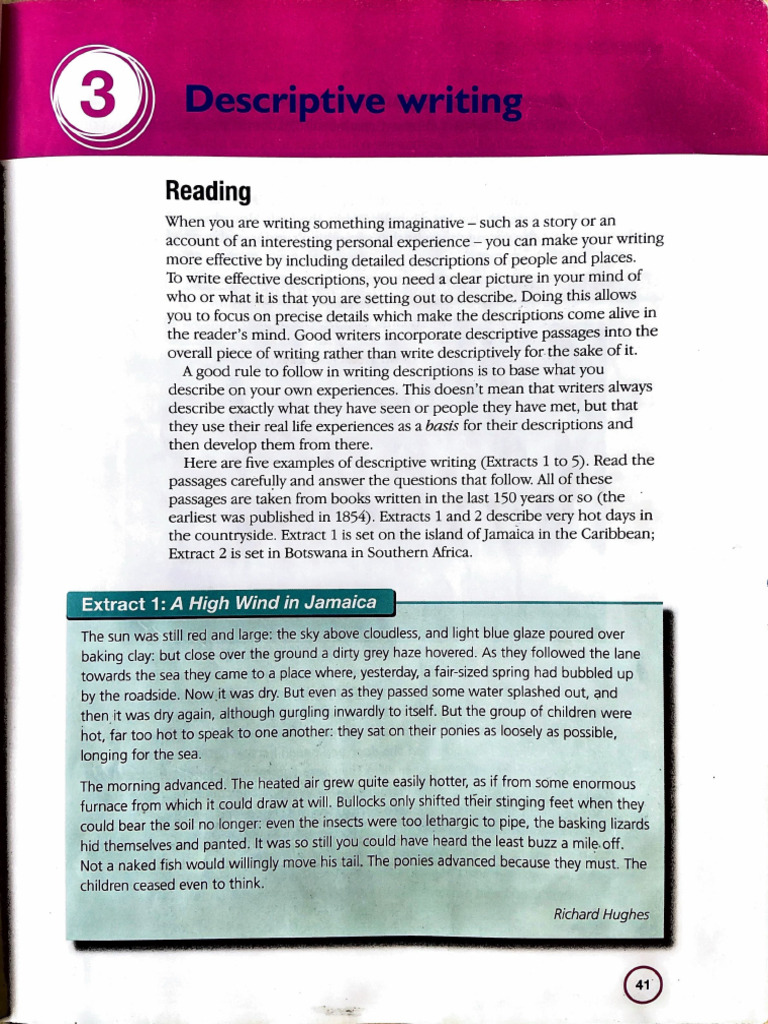 Descriptive Writing | PDF