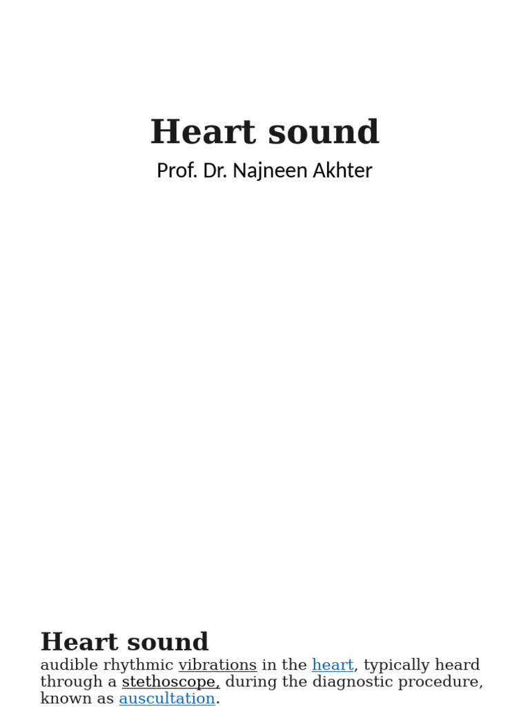 Heart Sound | PDF