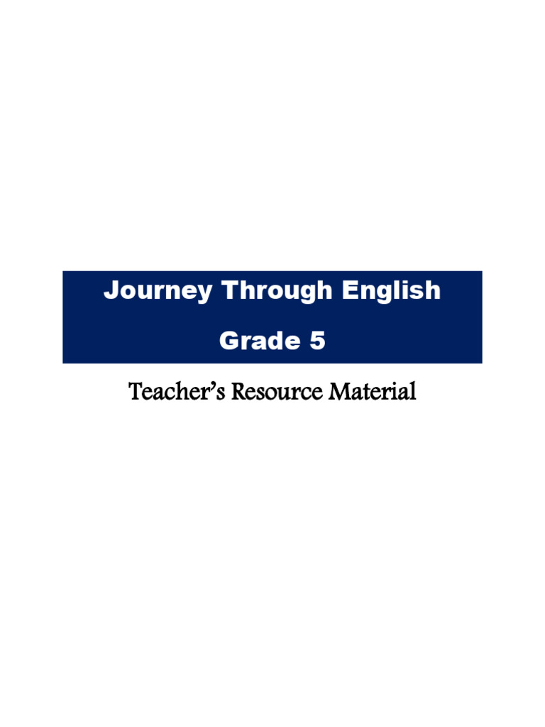 Journey Through English Book 5 TRM (13-March-24) | PDF | Citizenship ...