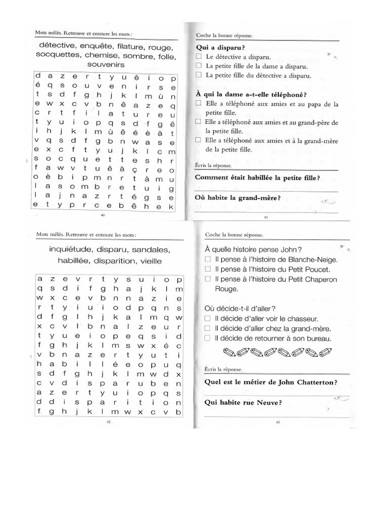 Exercices Ecole Des Loisirs | PDF