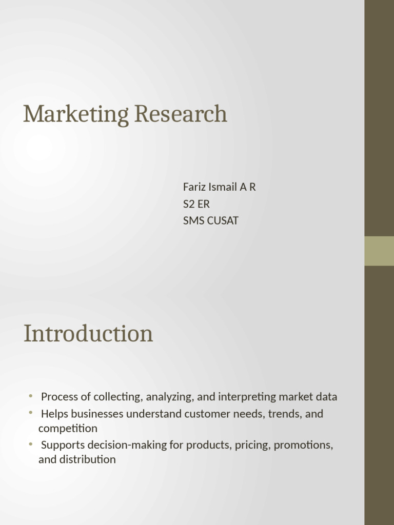 Marketing Research Presentation | PDF | Statistics | Data Analysis