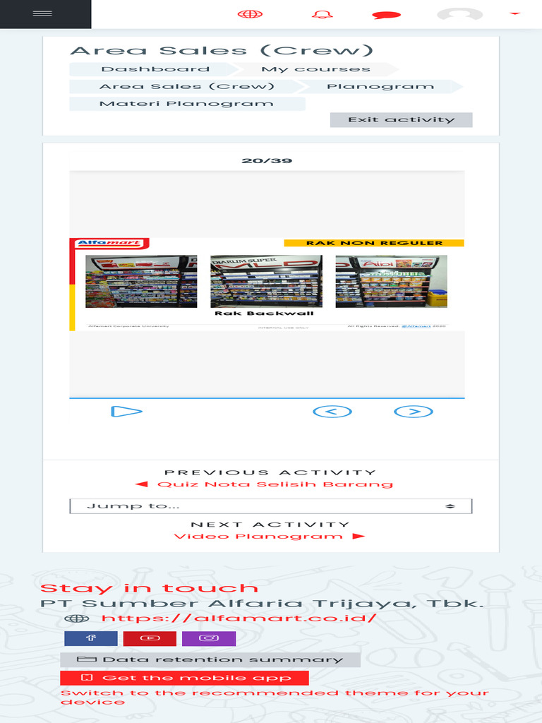 Area Sales (Crew) Materi Planogram | PDF