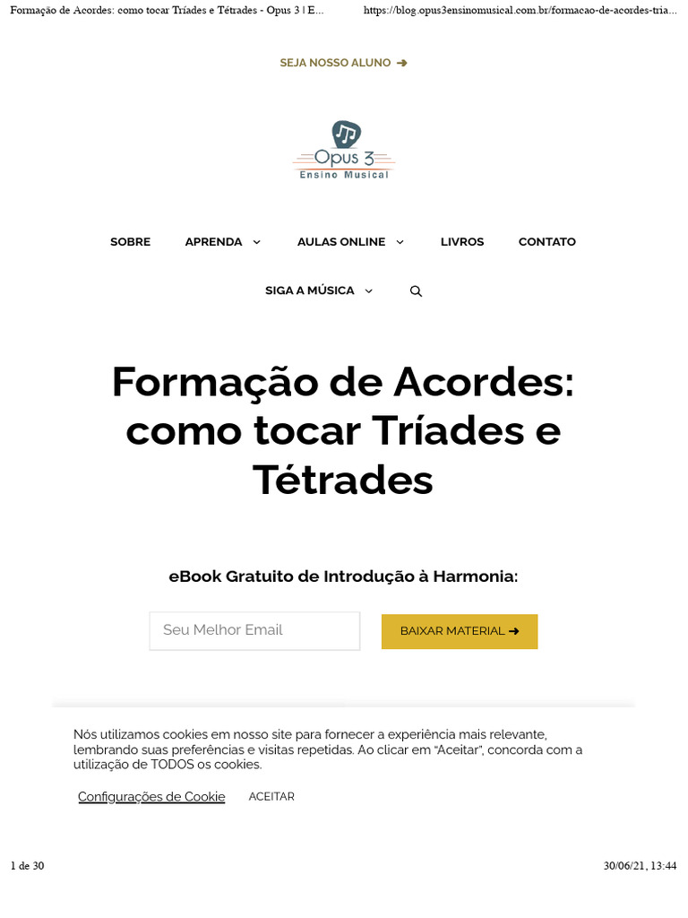 Formação de Acordes: Tríades e Tétrades | PDF | Acorde (música ...