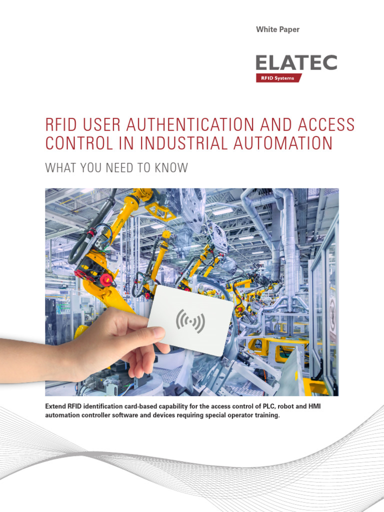 ELATEC Whitepaper Reduce Automation Risks and Liabilities With RFID Access Control | PDF | Radio ...