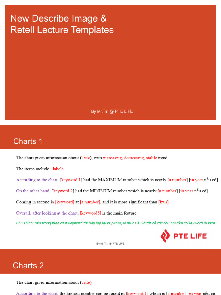Describe Image Templates - PTE LIFE (Update) | PDF