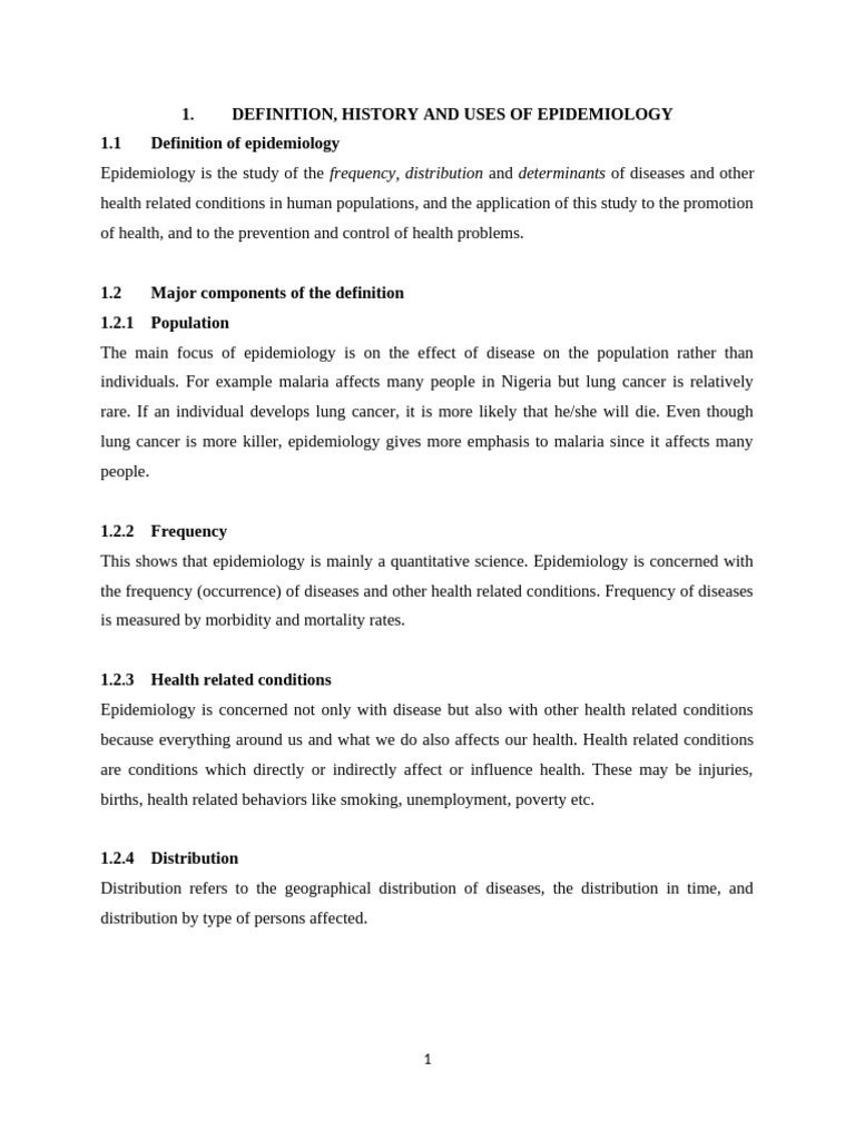 Principles of Epidemiology | PDF | Infection | Non Communicable Disease