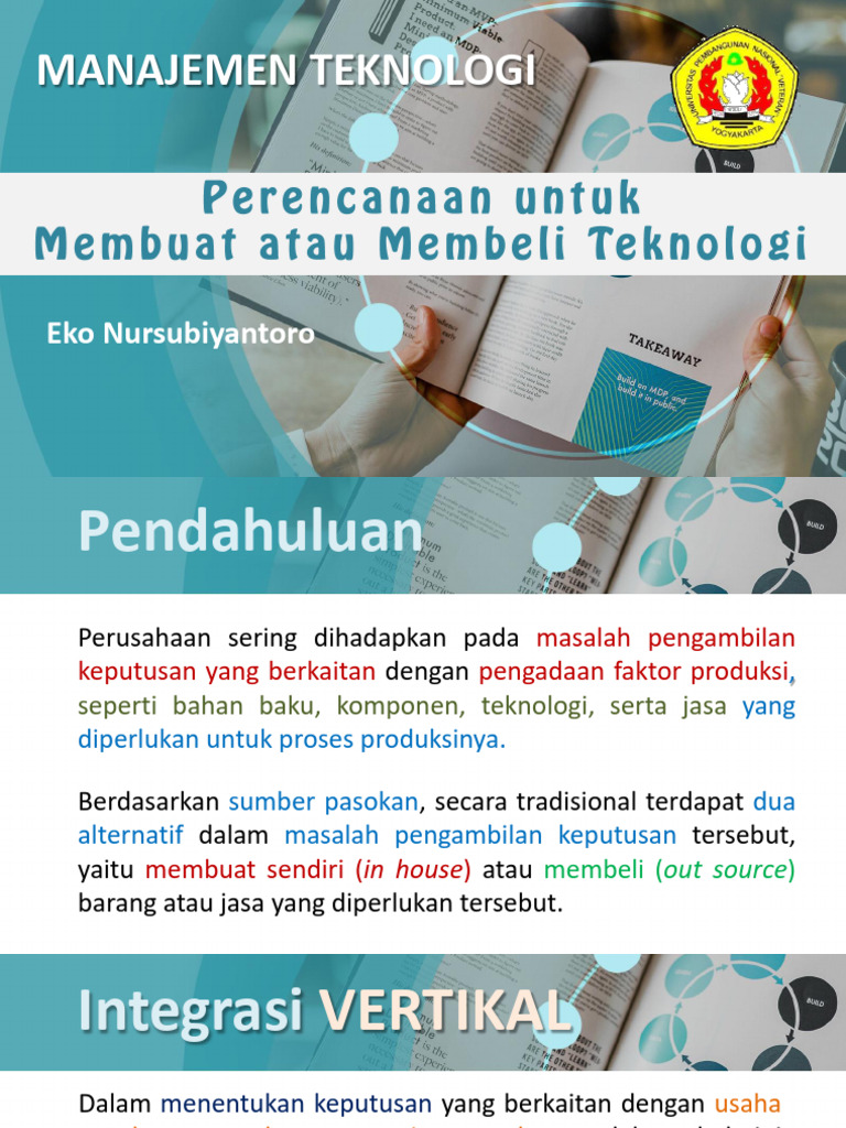 Pert 07 Mantek 2024_Perenc Membuat Atau Membeli Teknologi | PDF
