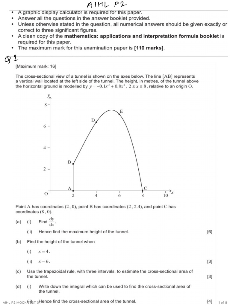 AIHL P2 Mock Test 01 Overview | PDF