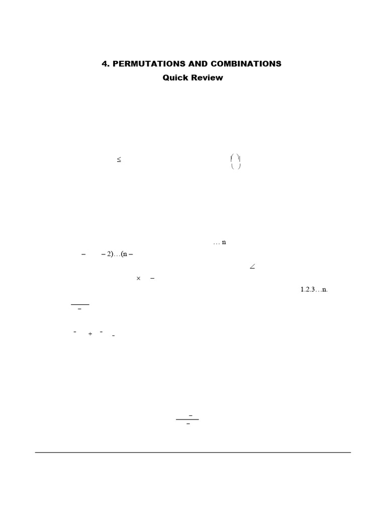 Permutations and Combinations | PDF | Permutation | Rectangle