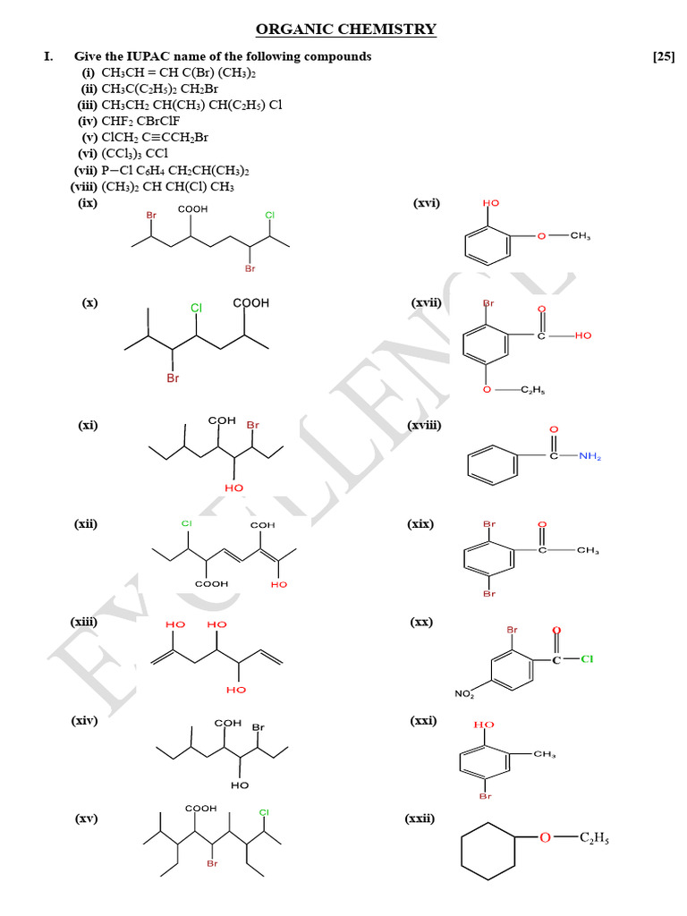 ORGANIC CHEMISTRY 12 TEST | PDF