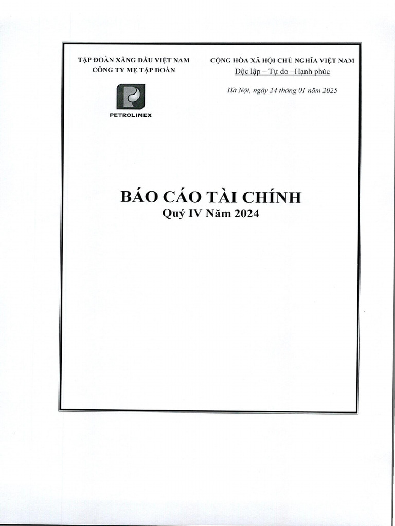 20250124 - PLX - BCTC Cty me Q4-2024 | PDF