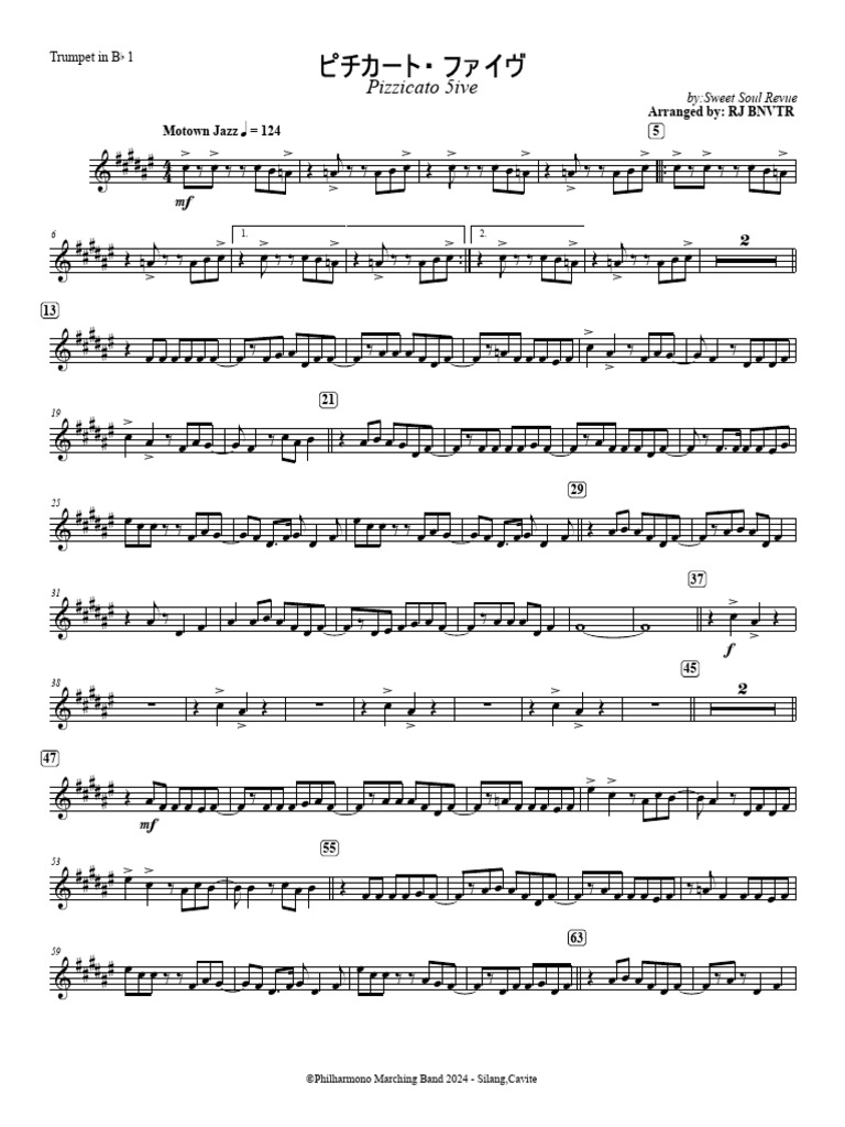 SWEET SOUL - Trumpet in BB 1 | PDF | Popular Music | American Popular Music