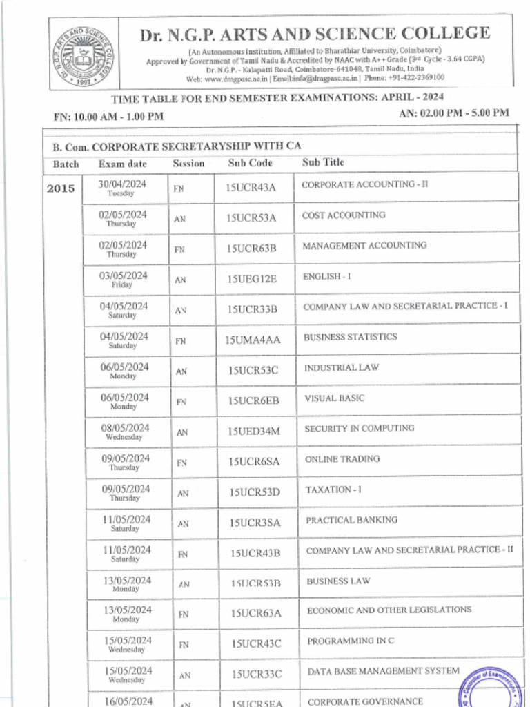 Online Theory Timetable Apr 2024 | PDF
