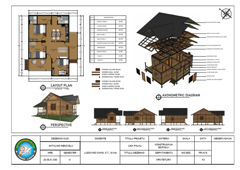 Axonometric Layout Plan for Edifisiu1 | PDF | Architectural Design ...