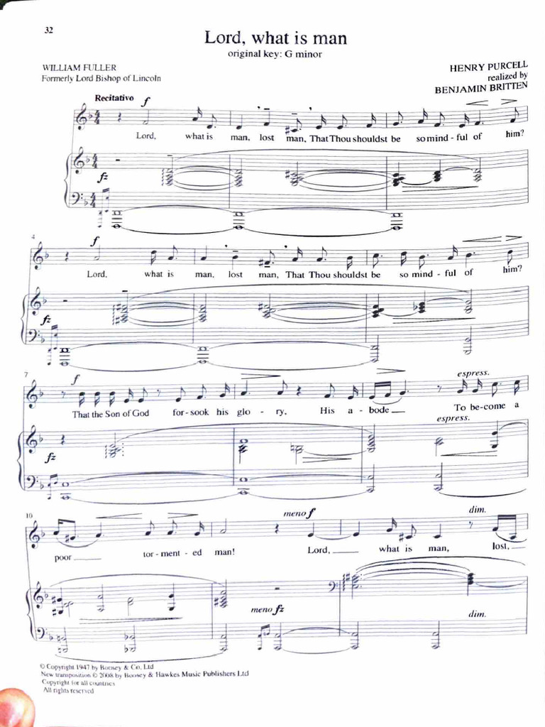 Lord What Is Man Britten | PDF
