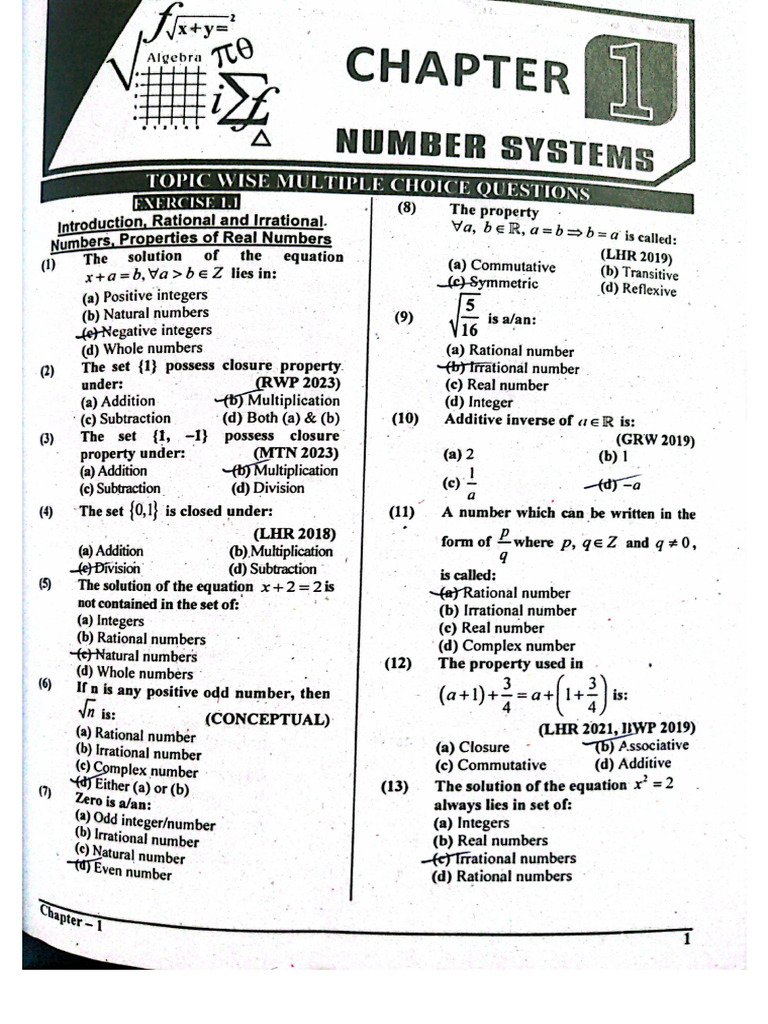 Chapter 1 MCQs | PDF