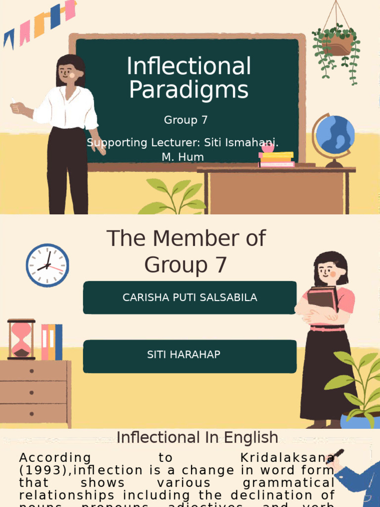 Inflectional Paradigms - Group 7 | PDF | Verb | Word