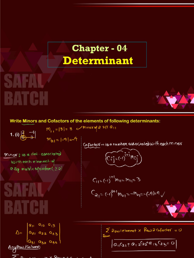 Ch-4-Determinant-Lec-1 | PDF