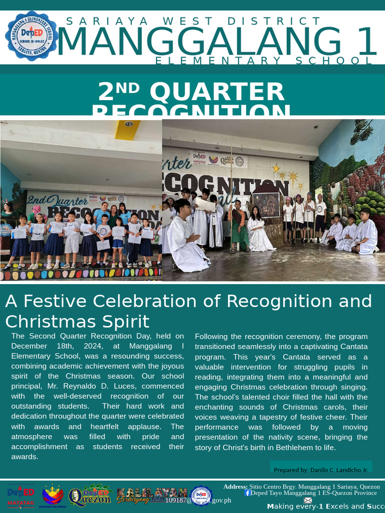 Manggalang 1 Elementary Recognition Day | PDF