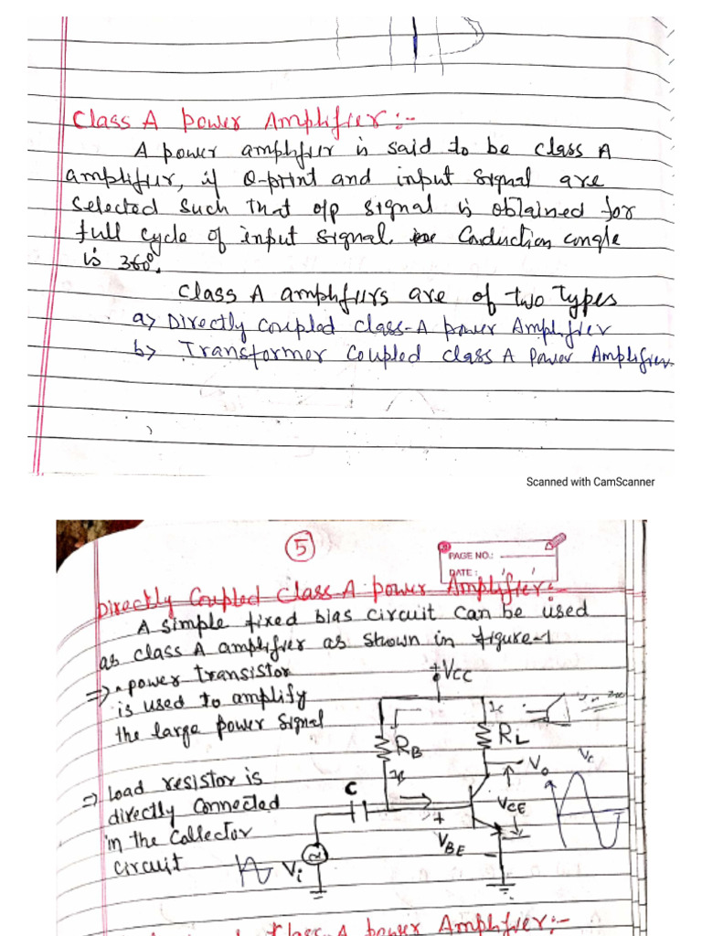 Class A Directly Coupled Power Amplifier | PDF