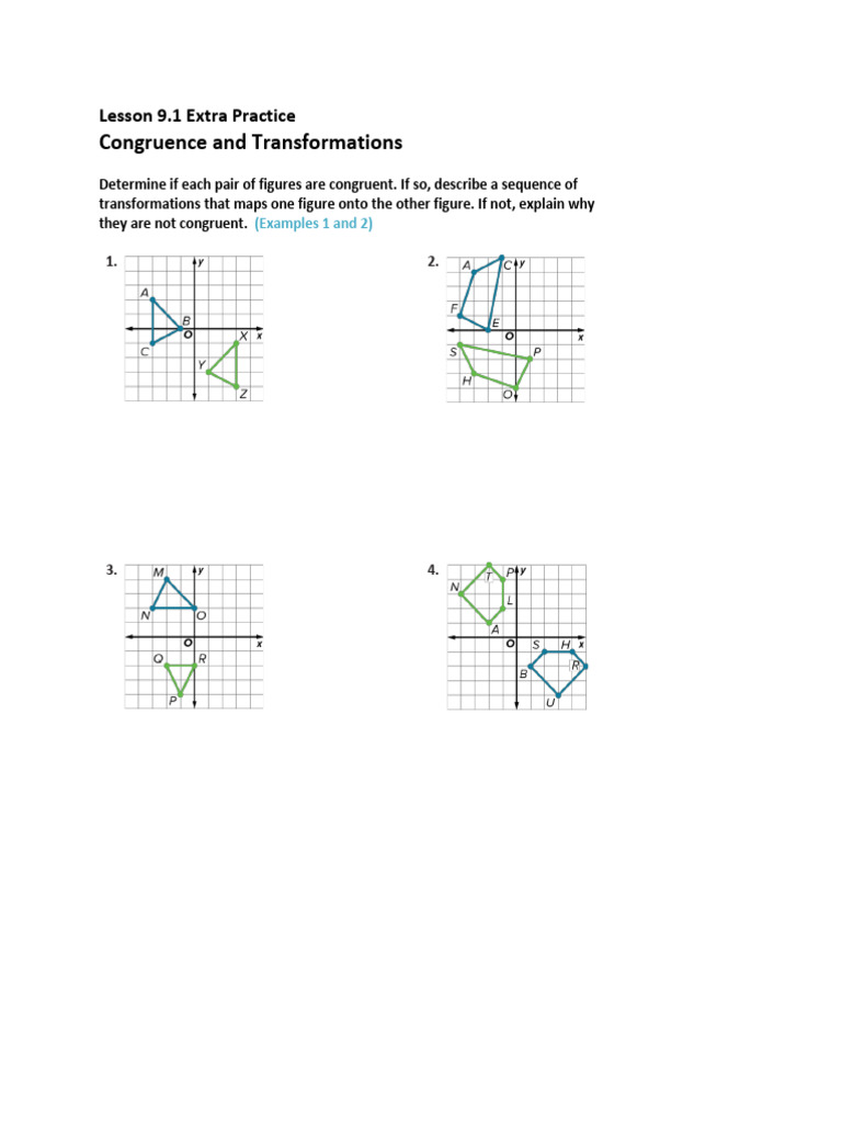 L9.1 Congruence and Transformations | PDF | Elementary Mathematics ...