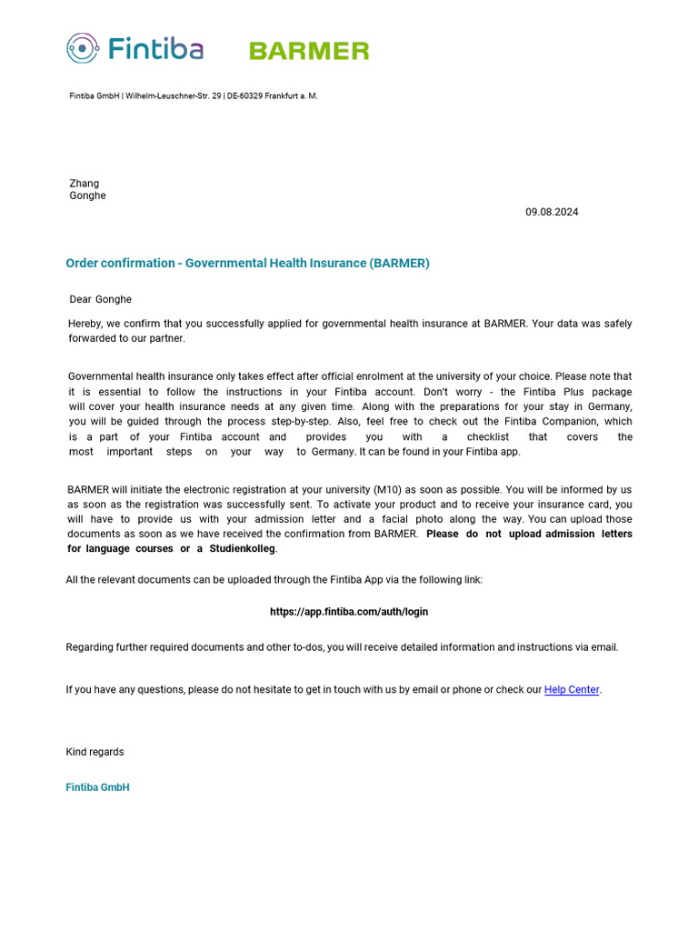 Bar Mer Order Confirmation | PDF | Government And Personhood