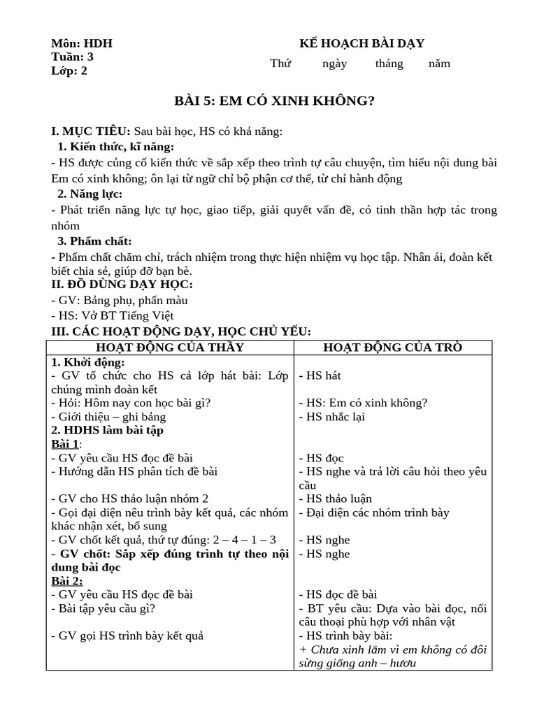 VBT TV TUẦN 3 | PDF