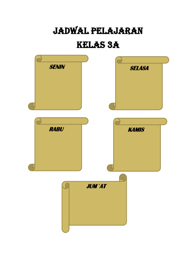 JADWAL PELAJARAN ZIDAN | PDF