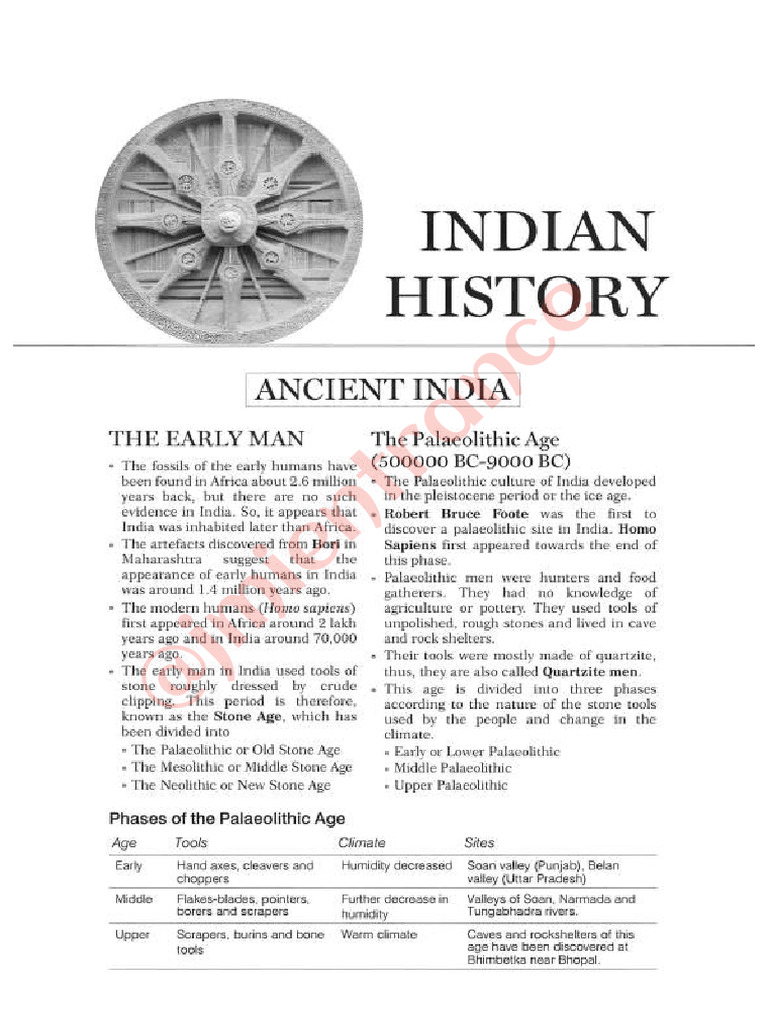 ancient india | PDF | Vedas | Paleolithic