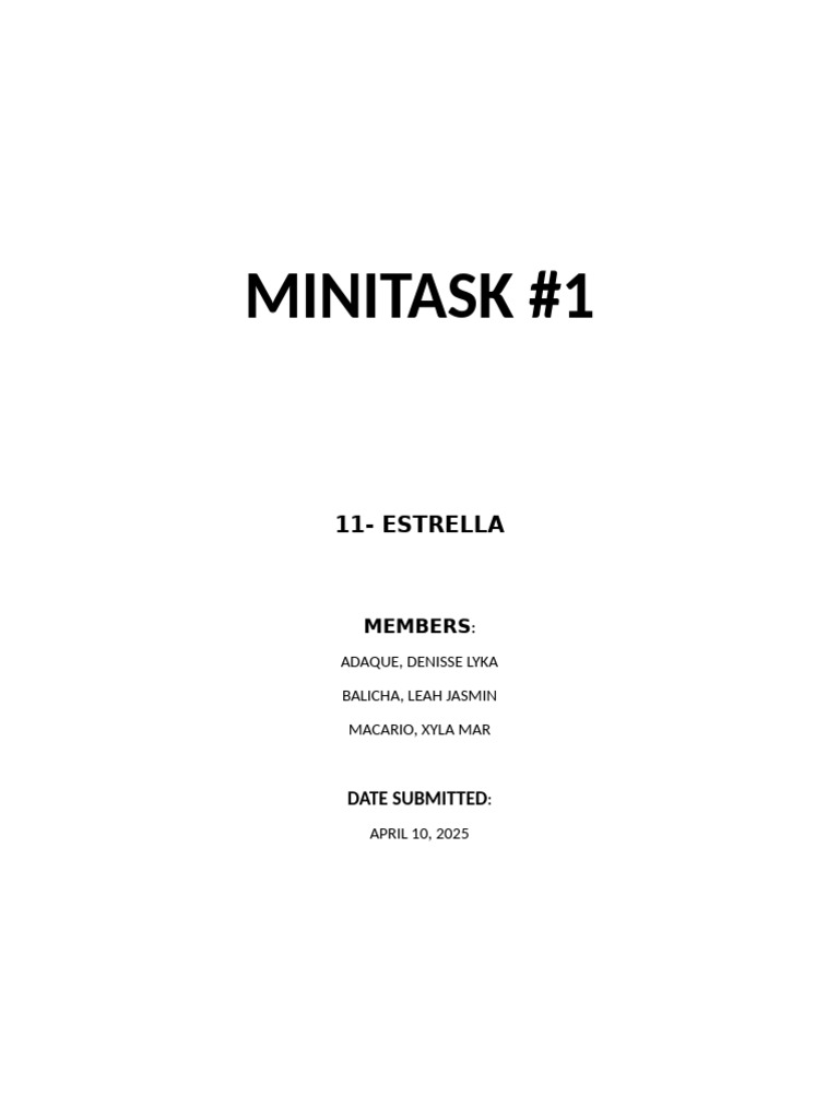 Minitask 1 Bascal - 4th | PDF | Area | Length