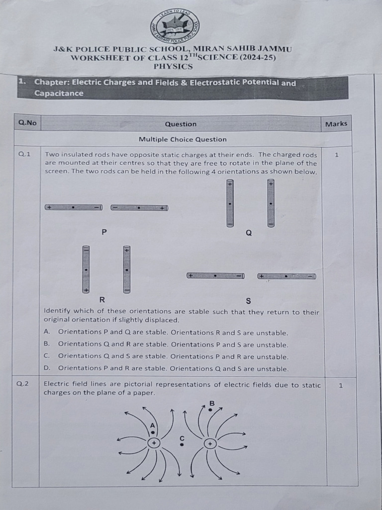 Physics Worksheet Chapter 1 | PDF | Physical Sciences | Physical Quantities