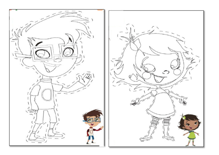 Ania y Kin para Colorear | PDF