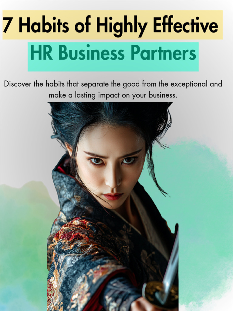 7 Key Habits of Effective HR Business Partners | PDF | Change ...
