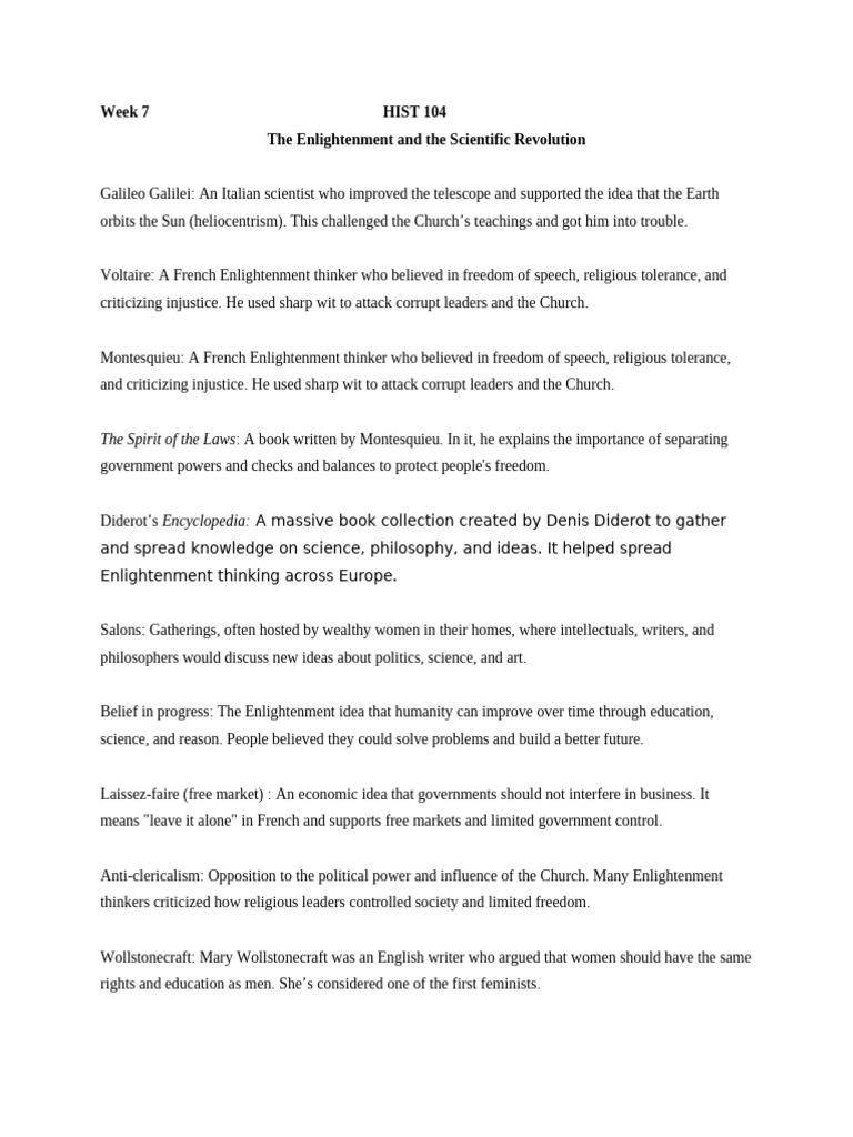 Week7 Handout | PDF | Age Of Enlightenment | Reason