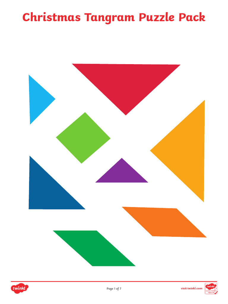 Christmas Tangram Puzzle Pack: Page 1 of 7 | PDF