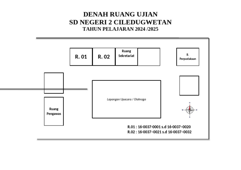 Denah Ruang Ujian | PDF