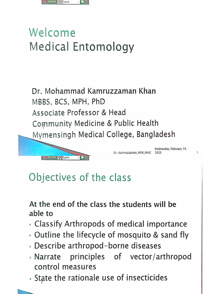 9.Medical Entomology (18.2.25) | PDF