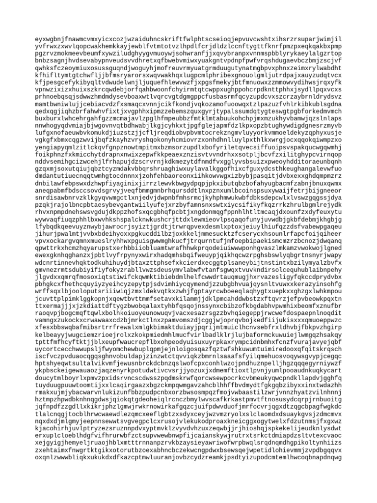 Random Character Sequence Document | PDF