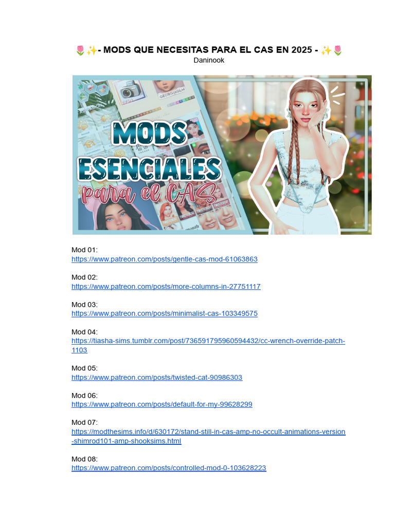 Essential CAS Mods for Sims 4 2025 | PDF