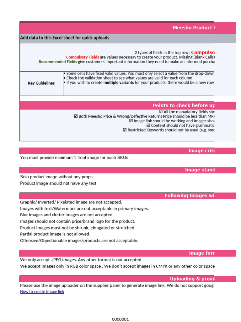 Meesho Product Upload Guidelines | PDF | Textbook | Books