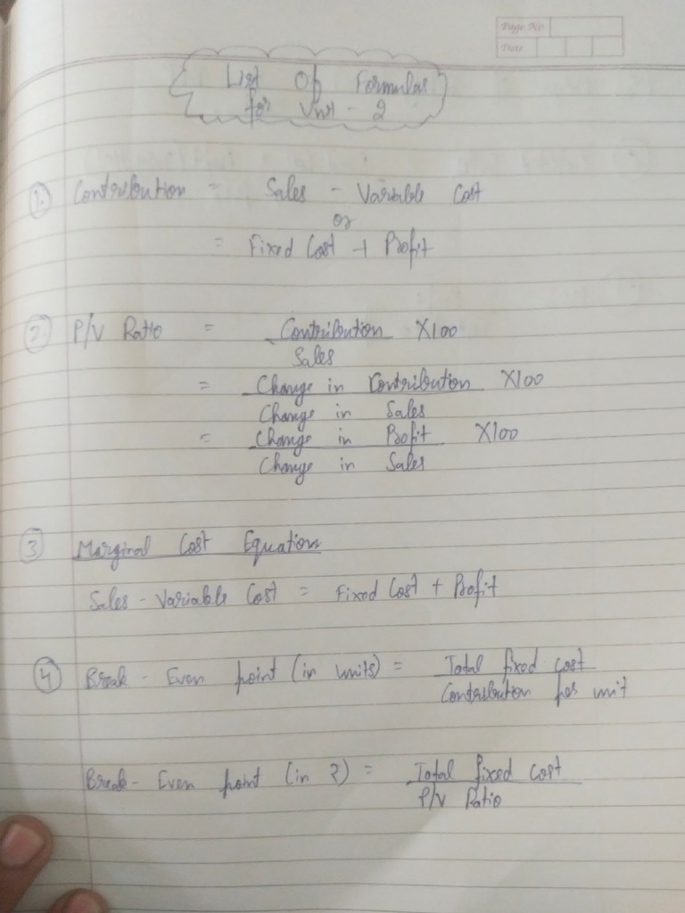 Unit 2 formula | PDF