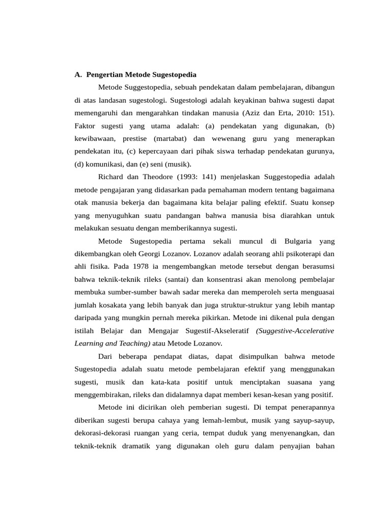 Metode Sugestopedia dalam Pembelajaran | PDF