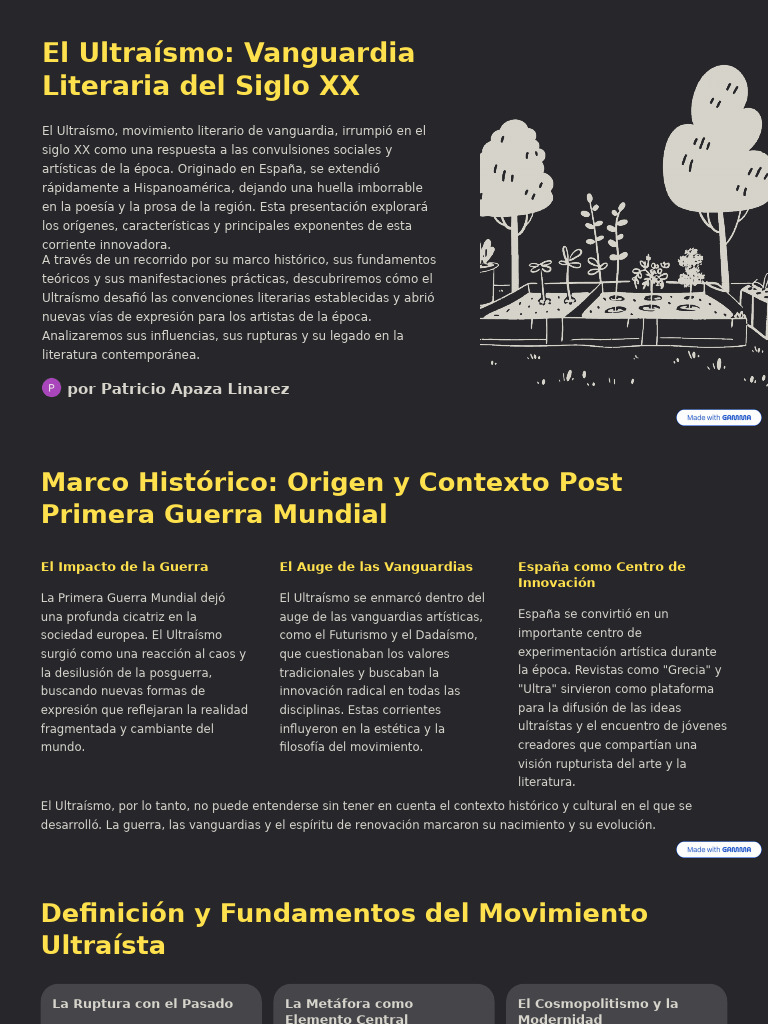 Ultraísmo: Vanguardia Literaria del XX | PDF | Vanguardia | Las artes